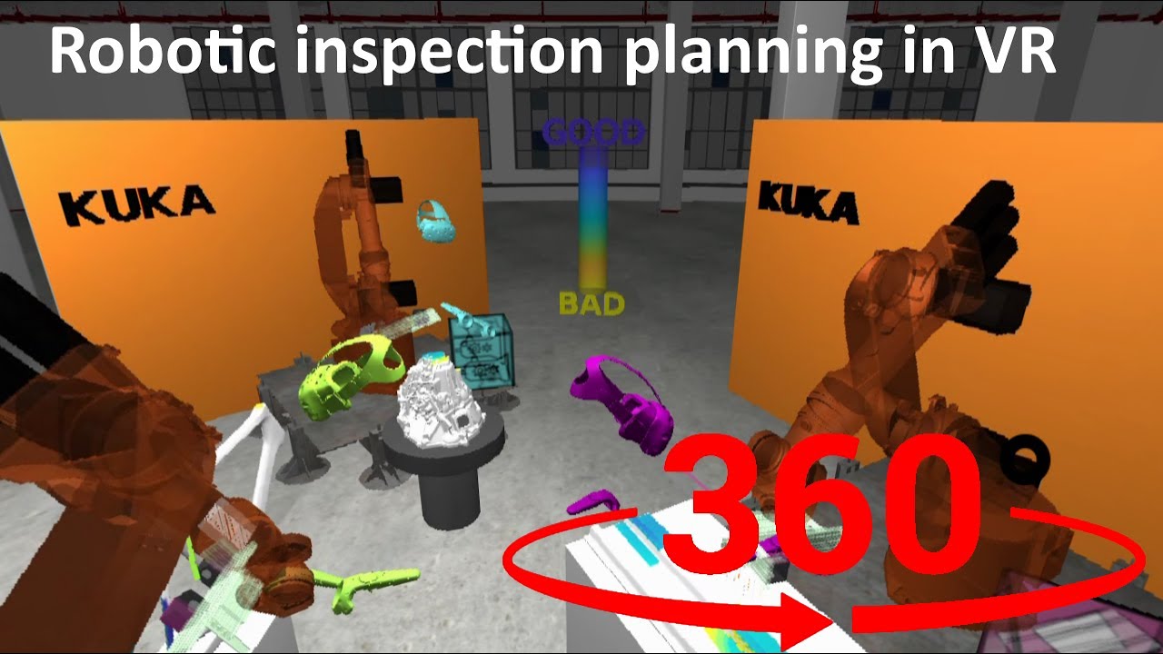 Robotic inspection planning by users in VR (Experimental procedure ...