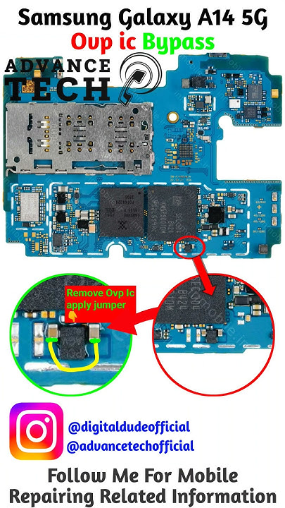 Samsung Galaxy A14 5G OVP IC Bypass Solution | Remove OVP IC and Jumper Trick | Advance Tech ...