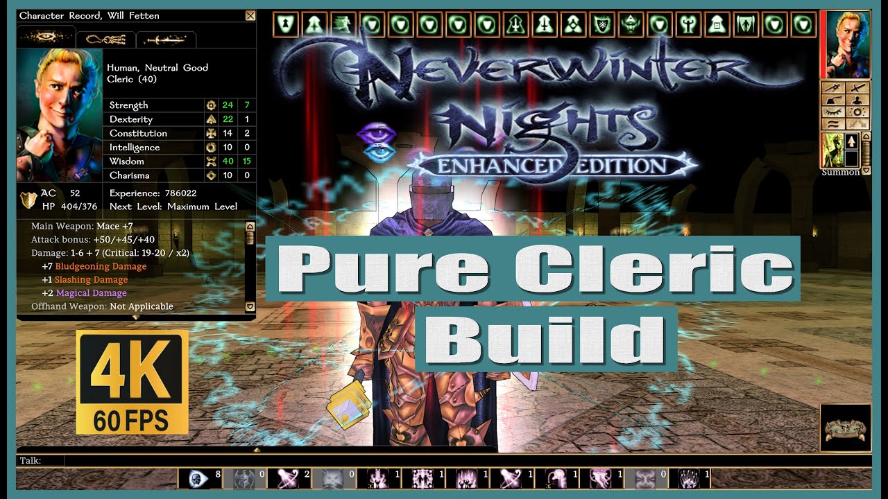 Neverwinter Nights 1 Pure Cleric build - YouTube