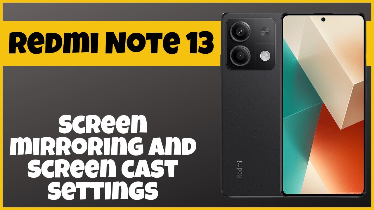 Screen mirroring and screen cast settings Xiaomi Redmi Note 13 || How ...