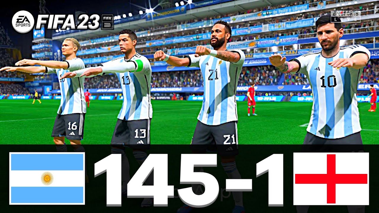 FIFA 23 - MESSI, RONALDO, MBAPPE, NEYMAR, ALL STARS | ARGENTINA 145 - 1 ...