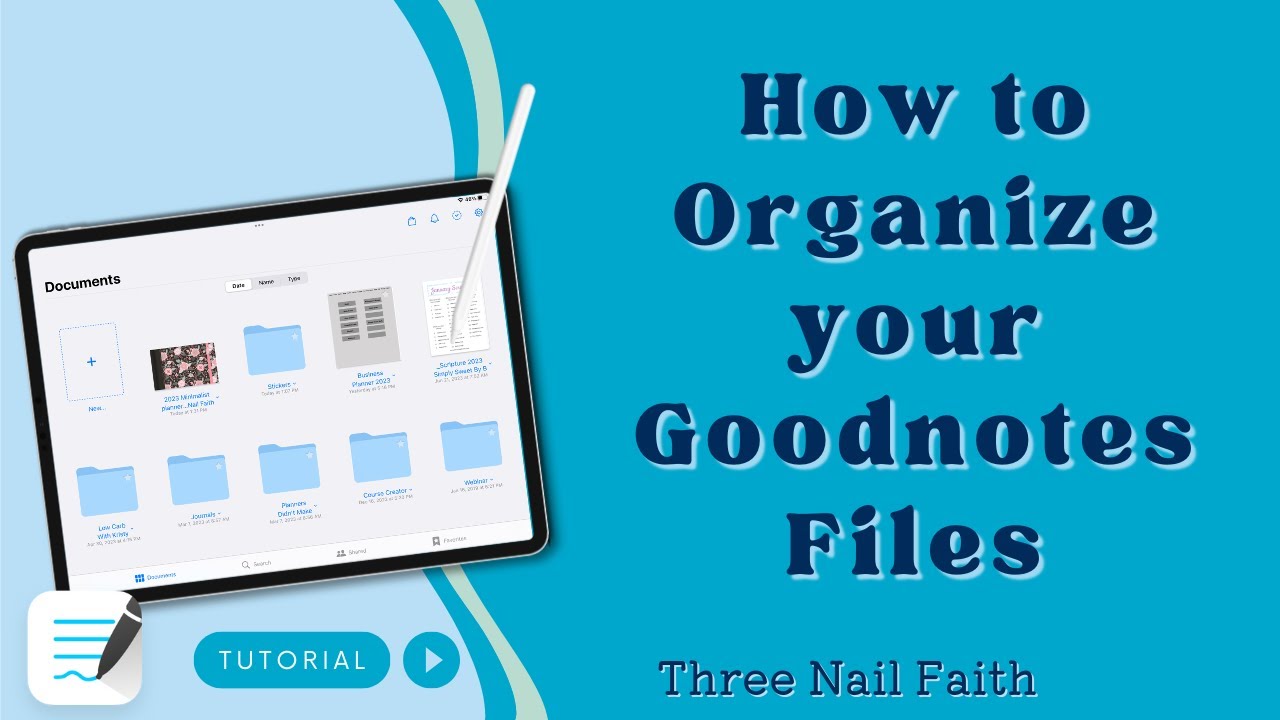 Organize All Of Your Files On Goodnotes | Goodnotes Tutorial | Digital ...