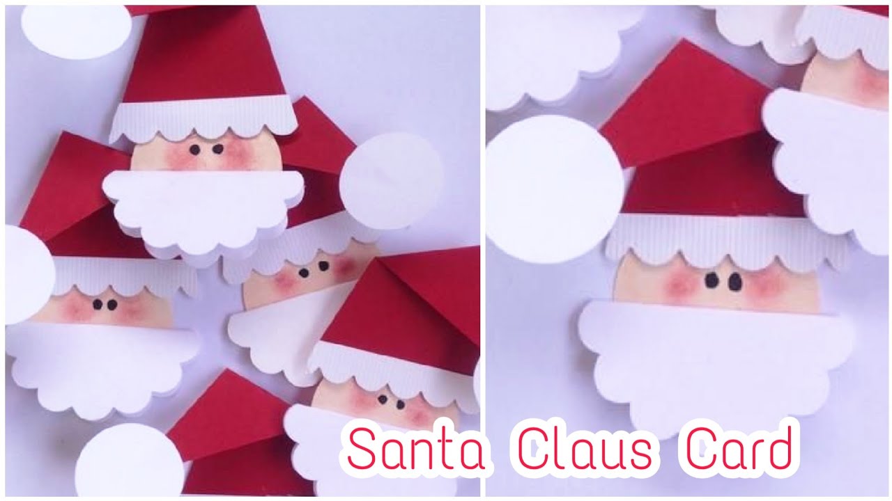 🎅 DIY Santa Claus Card Making/ Santa Greeting Card/ Christmas Greeting ...