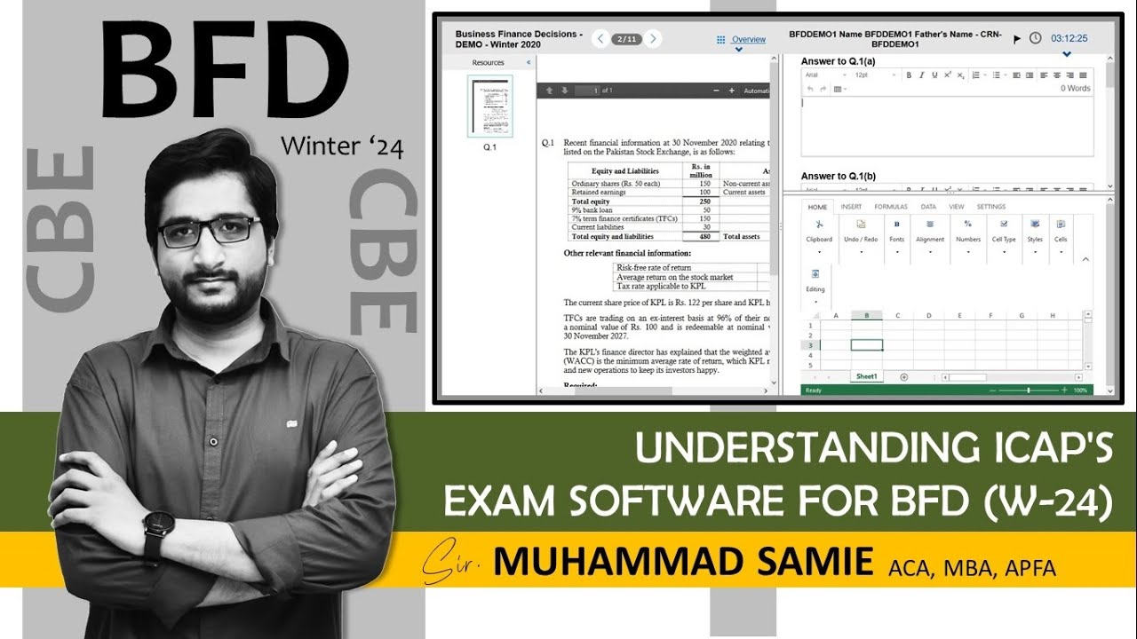 Understanding ICAP's Exam Software for BFD (W-24) | CBE | Muhammad ...