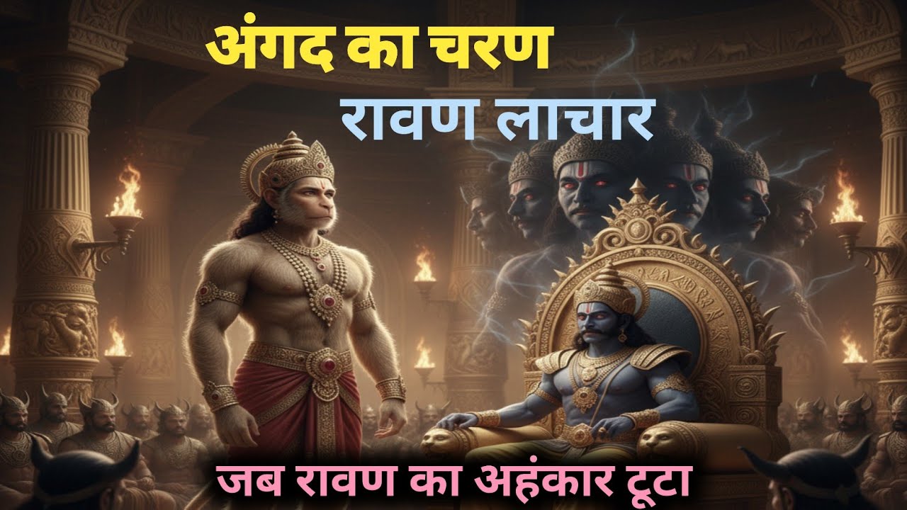 अंगद और रावण सम्बाद | रावण दरबार में अंगद की दहाड़ 😱 | Angad Ravan ...