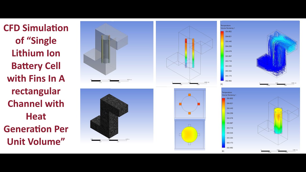 CFD Simulation of Lithium-Ion Battery Cell with Fins in A rectangular ...