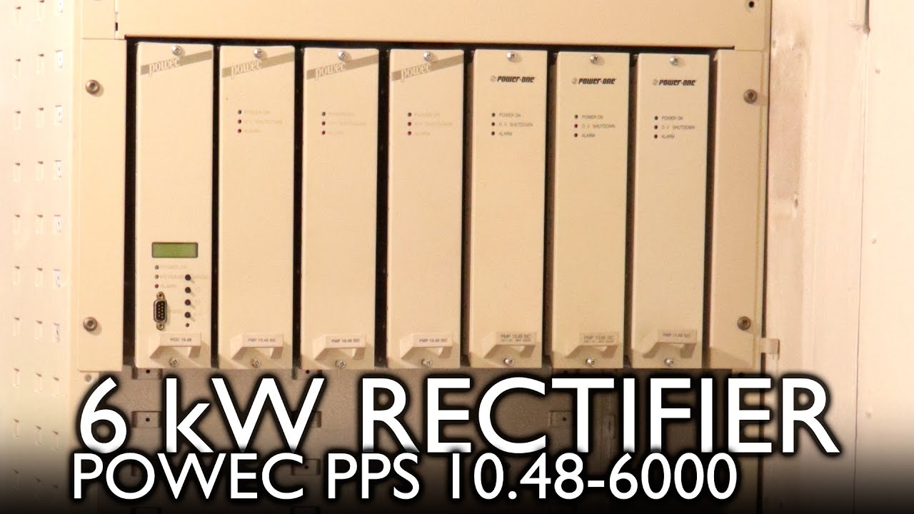 Installing a 6 kW 48 V rectifier rack in the basement - YouTube