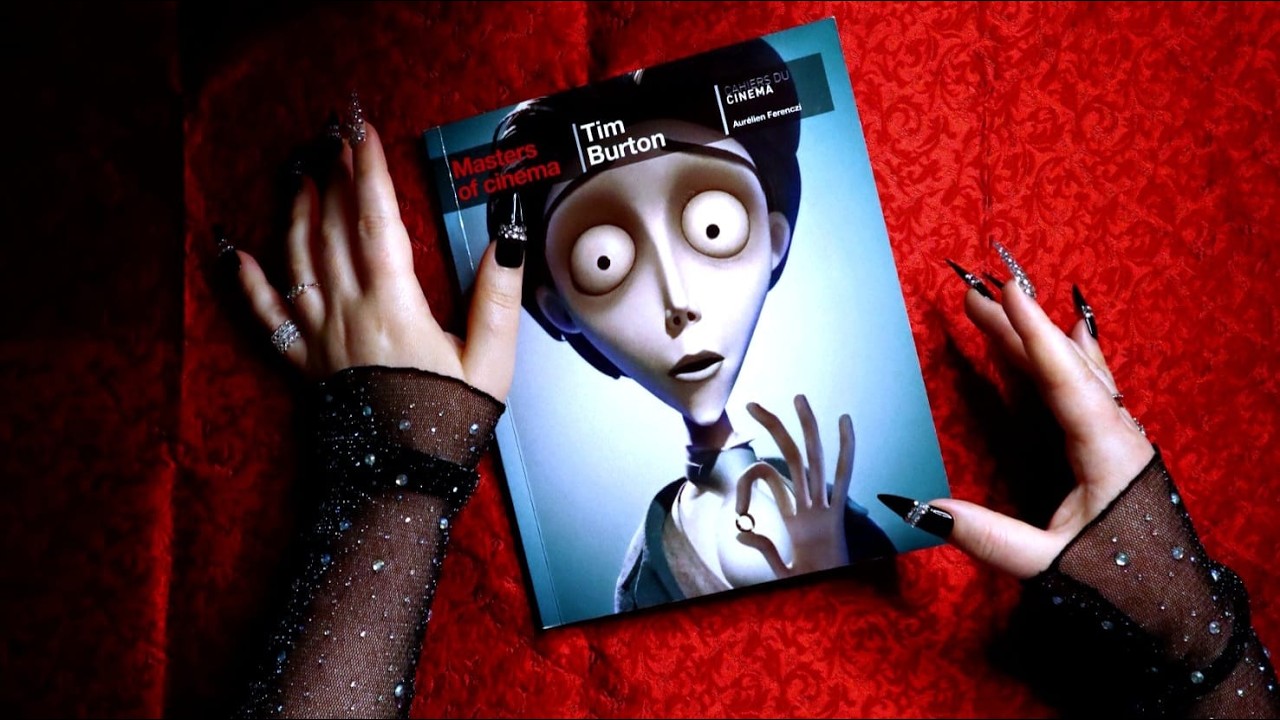 ASMR Tim Burton's Cinema Art Book Page Turning, Tapping, Tracing 📖 ...
