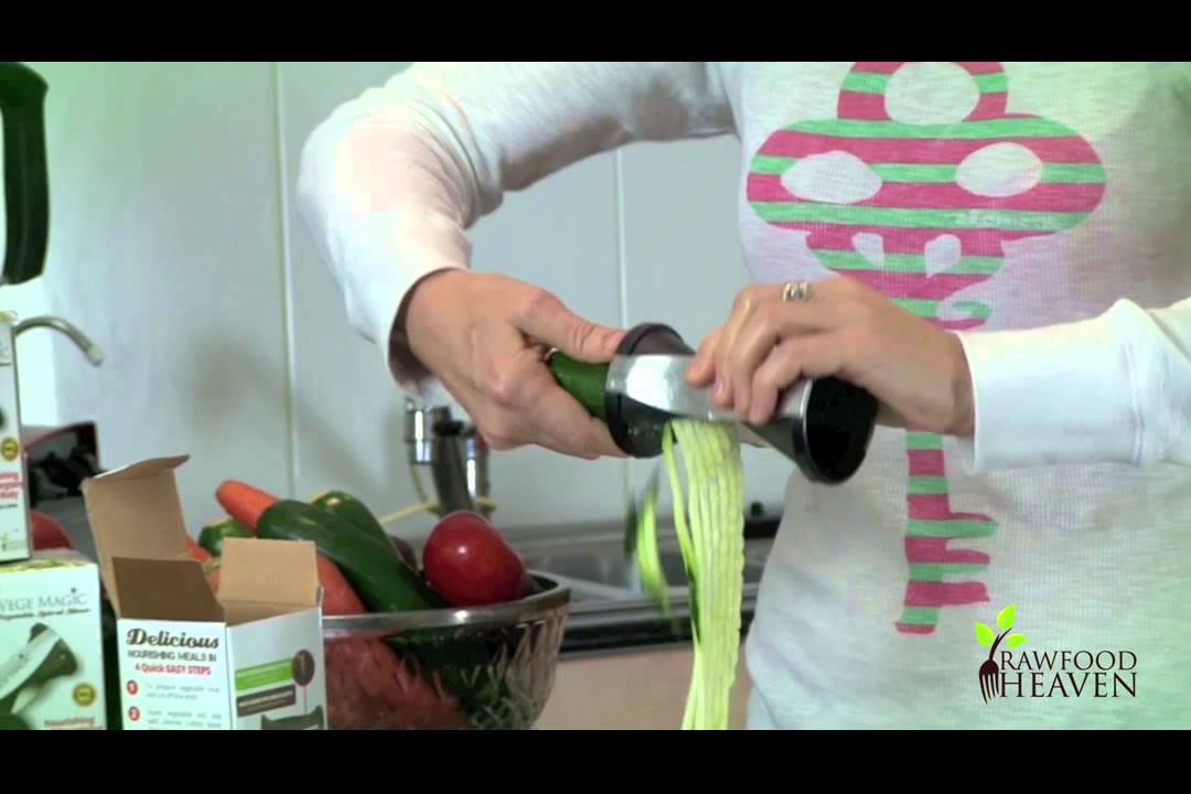 How To Use Your Vege-Magic Vegetable Spiral Slicer - YouTube