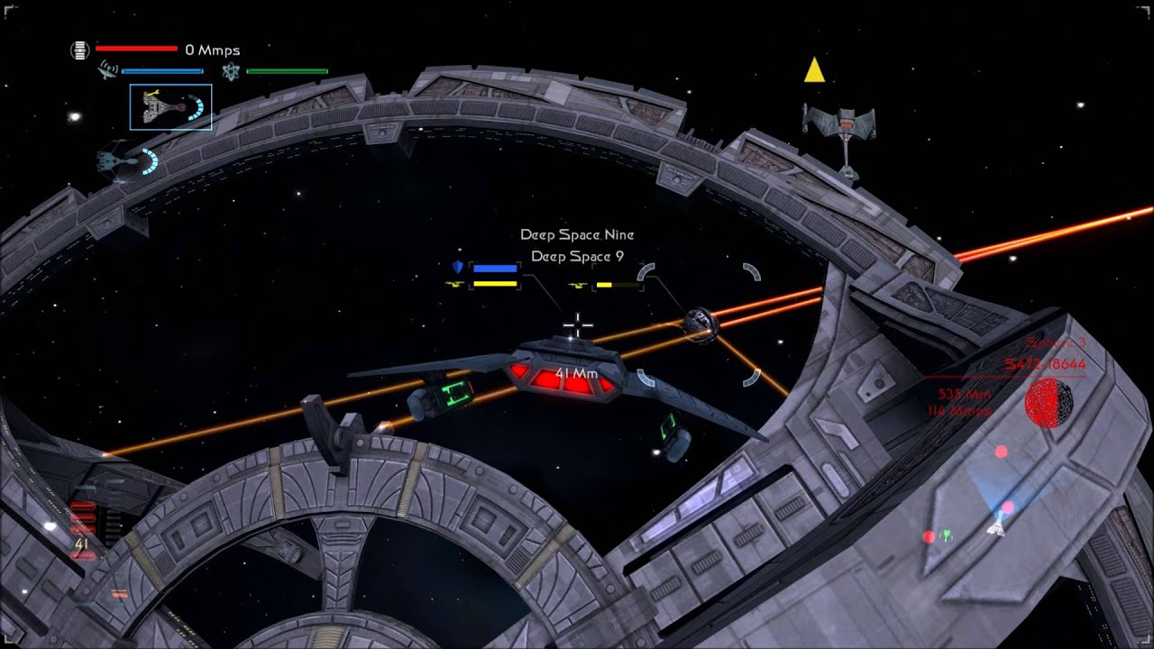 Star Trek Legacy: Klingon fleet vs Borg Waves - YouTube