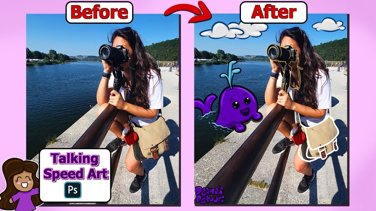 Drawing On a Photo! (Talking Speed Art) - YouTube