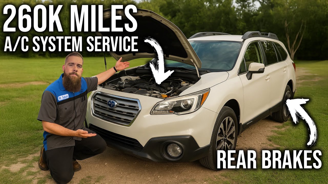 Can This Cheap, 260K Mile, Outback SURVIVE Another Summer? (A/C Service + Rear Brakes) # ...
