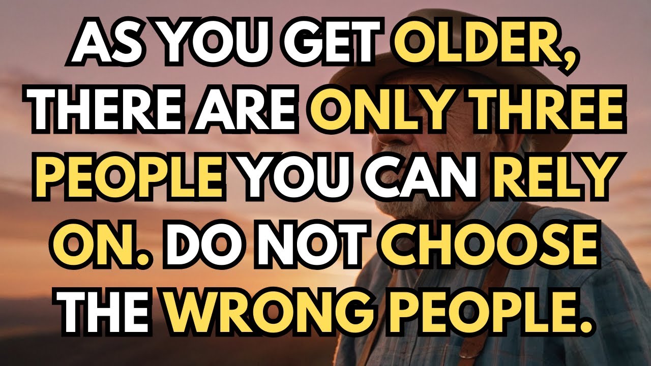 As you get older, there are only three people you can truly rely on. Be ...