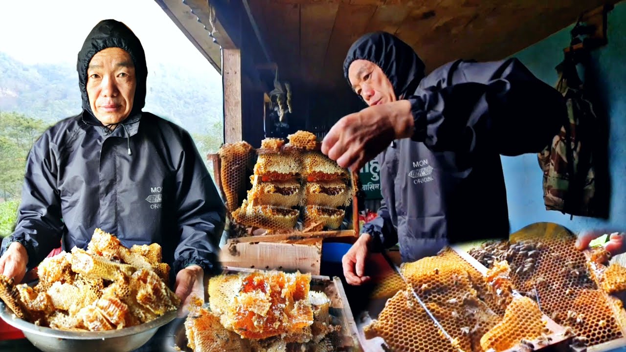 Harvesting Honey In Mountain Nepali Village || Organic Honey || Db ...