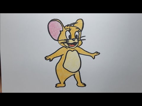 How to draw Jerry mouse step by step - YouTube