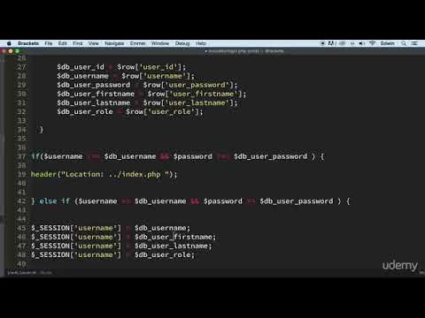 5 Setting Values with Sessions - CMS LOGIN - PHP COURSE CMS PROJECT - YouTube