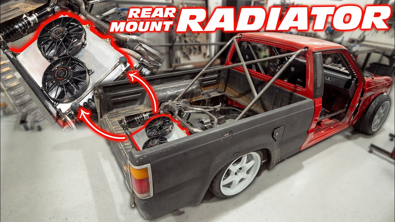 DRIFT TRUCK V2 RETURNS! Fabricating A Rear Mount RADIATOR! - YouTube