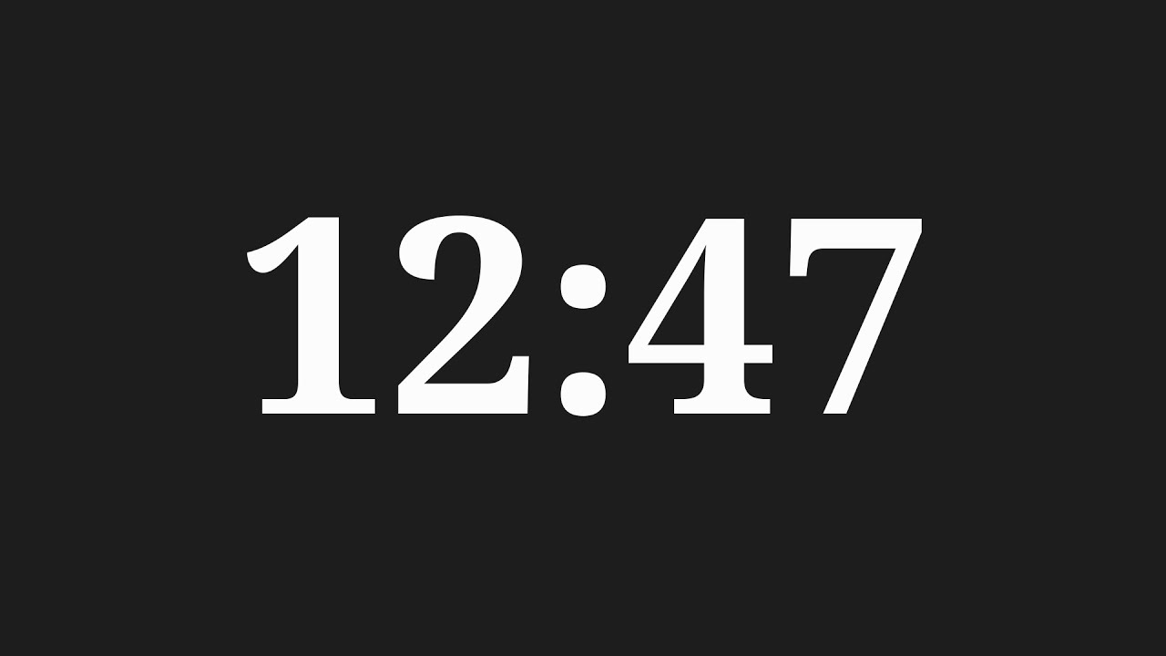 12 Minutes 47 Seconds Timer - YouTube