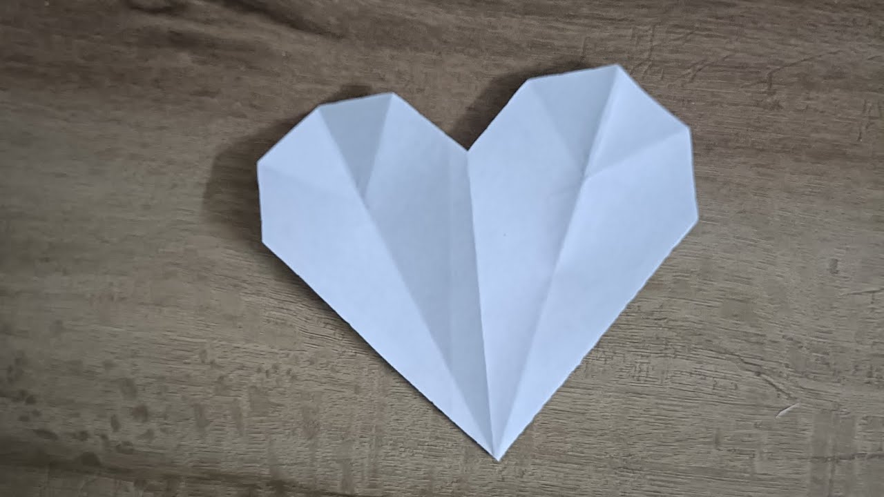 heart shape paper cut easy trick || perfect and beautiful heart shape ...