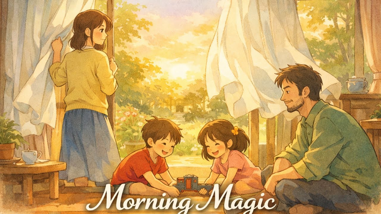 Cozy Morning with Family 🌅 | Studio Ghibli-Inspired Slice of Life # ...