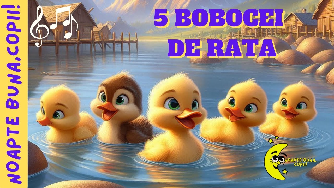 🎶🎵 5 bobocei de rata 🐣🐥🐥🦆 - YouTube