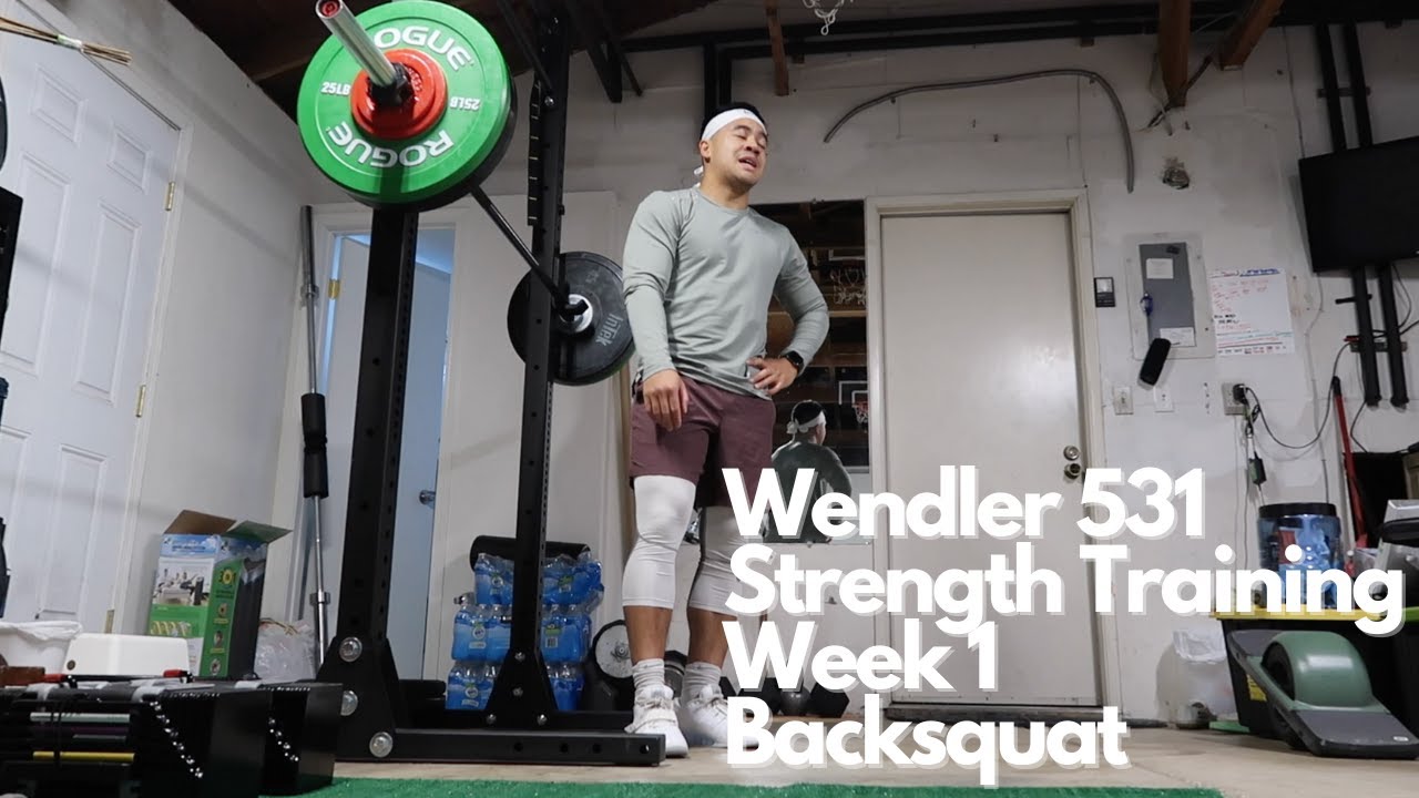 Wendler 531 Strength Training Week 1 - Backsquat - YouTube