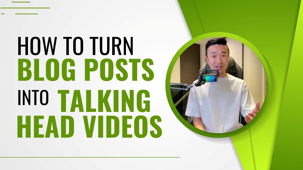 How to Turn Blog Posts into Taking Head Videos - YouTube