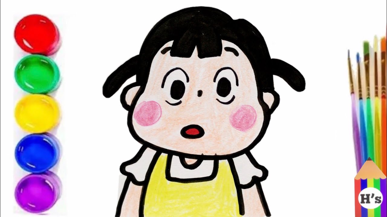 How To Draw a Cute Little Girl | Bolalar uchun yoqimli kichkina qizni ...