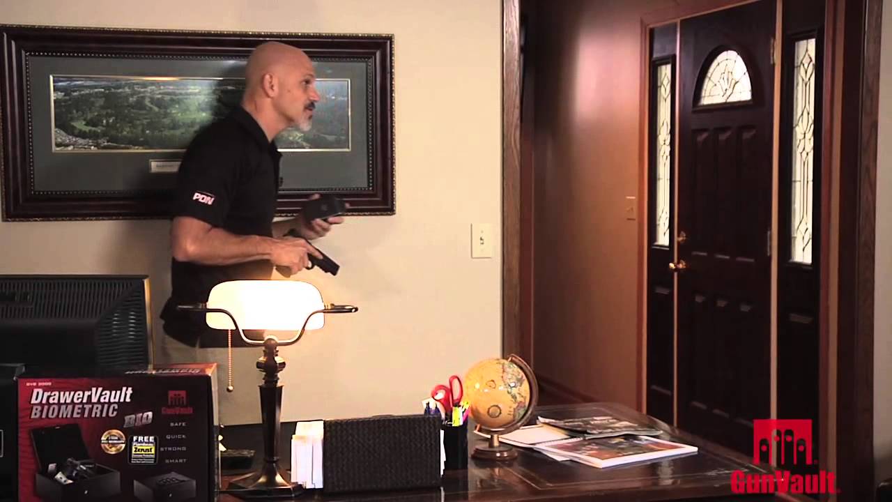 Home Defense Handgun Safe: The GunVault DrawerVault Biometric - YouTube