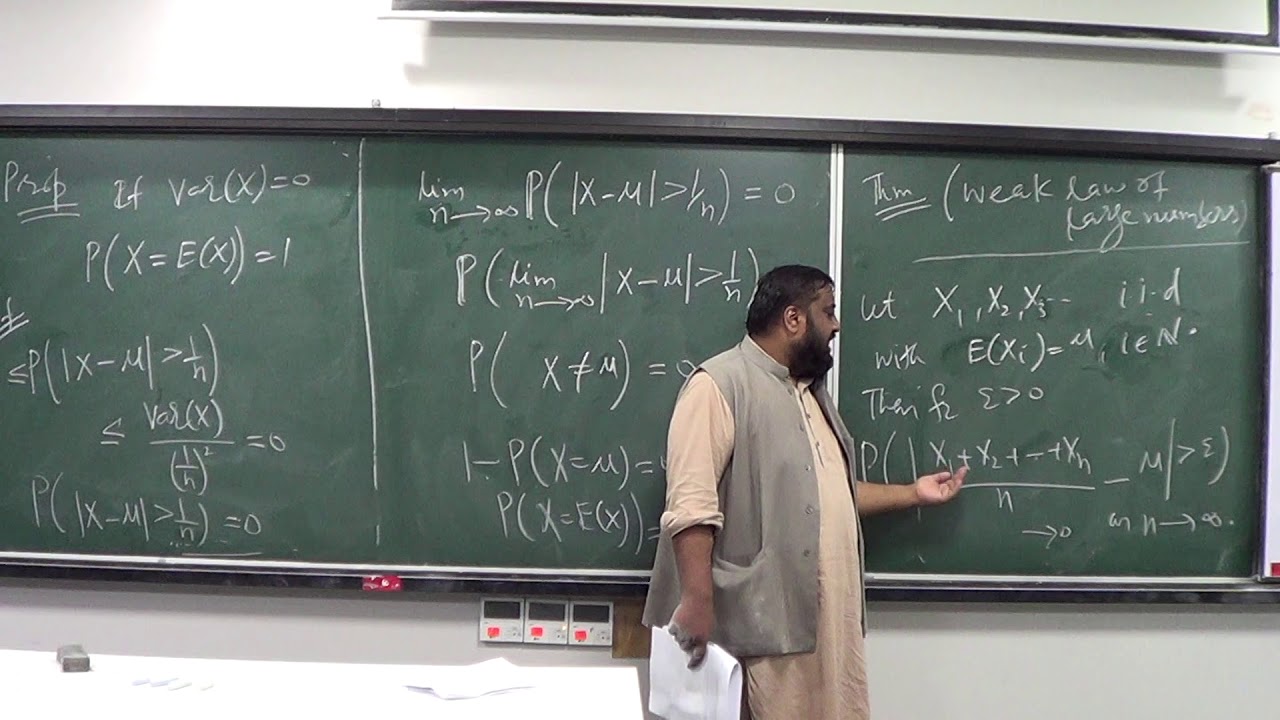 Lecture 15 (Part 2): Weak law of large numbers with proof; Statement of ...
