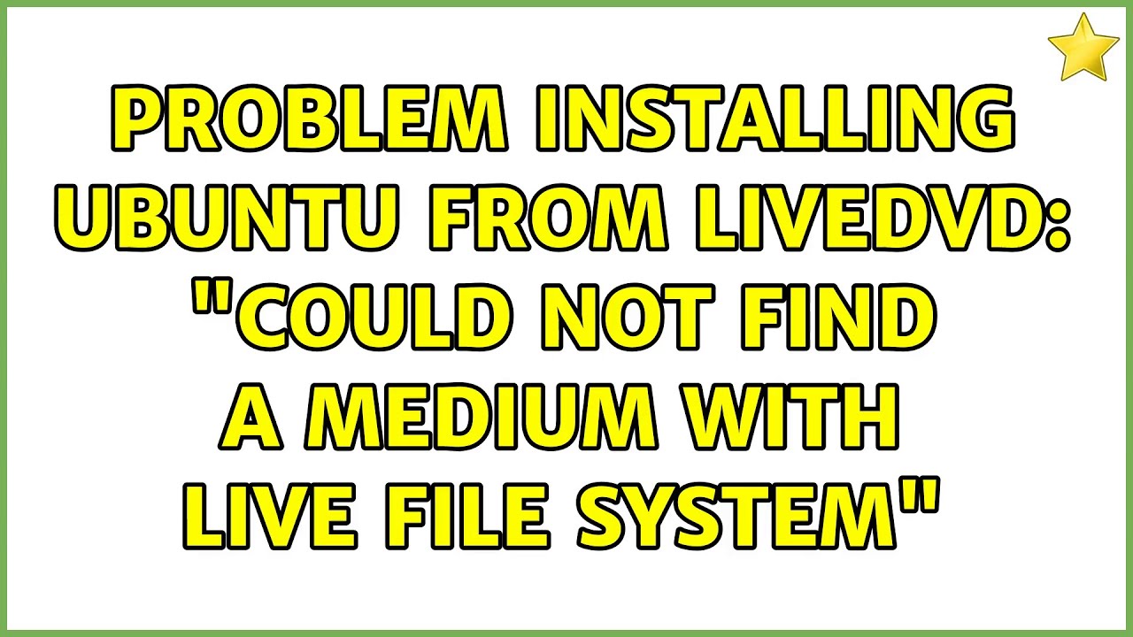 Ubuntu: Problem installing ubuntu from LiveDVD: "Could not find a ...