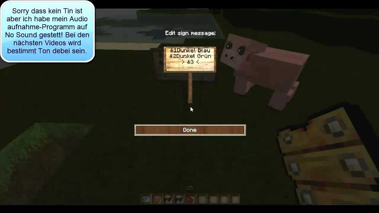 Minecraft-Colored Sings- Bringt Farbe auf eure Schilder [1.2.5 ...