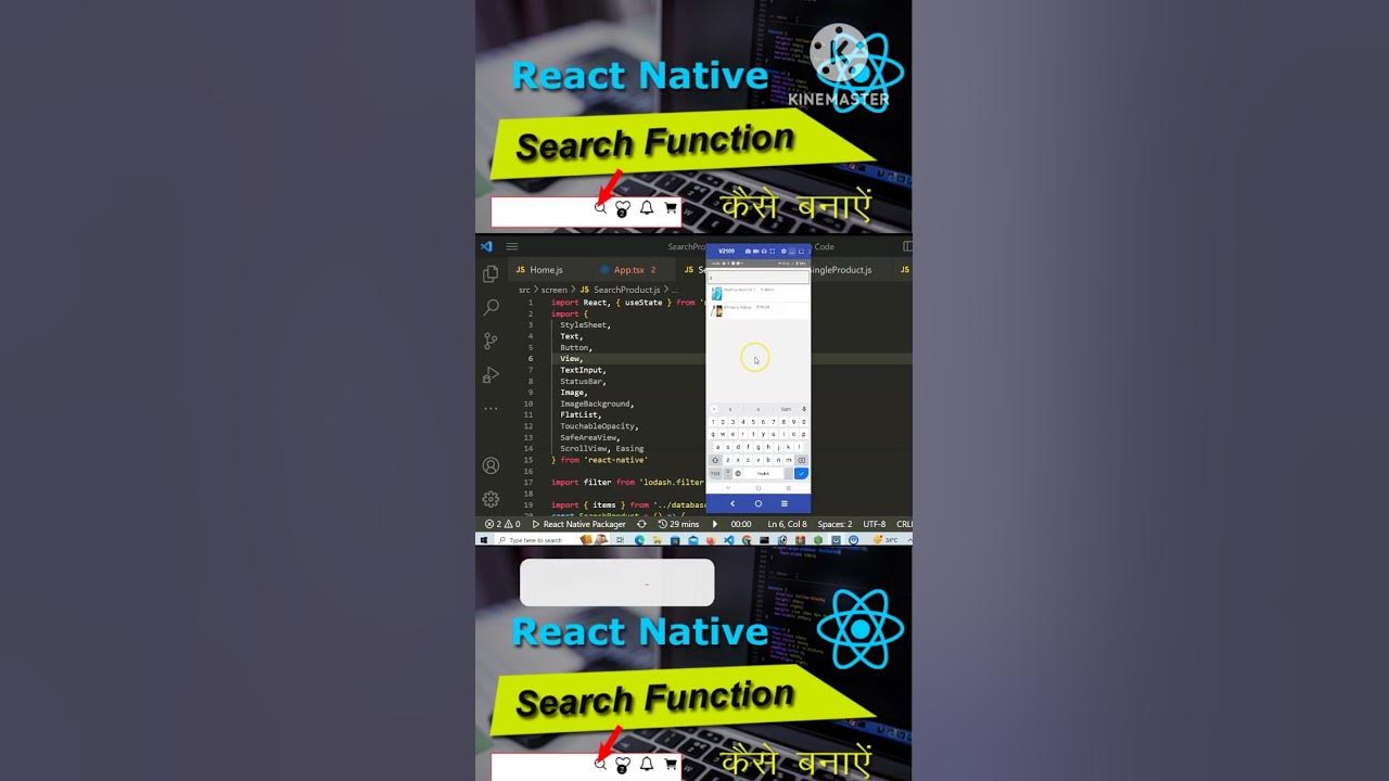 React Native Search Function Shorts Short Reactnative Reactnativetutorial Reactjs Youtube