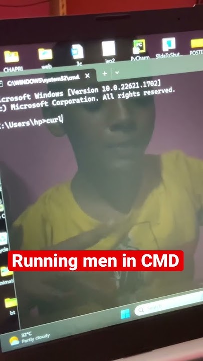 Running man in cmd. - YouTube