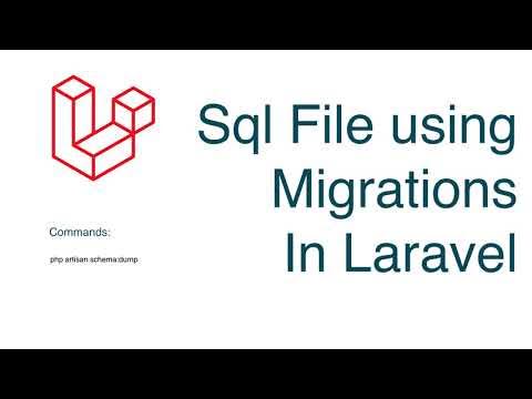 Create SQL File using Migrations | Laravel Tutorial - YouTube