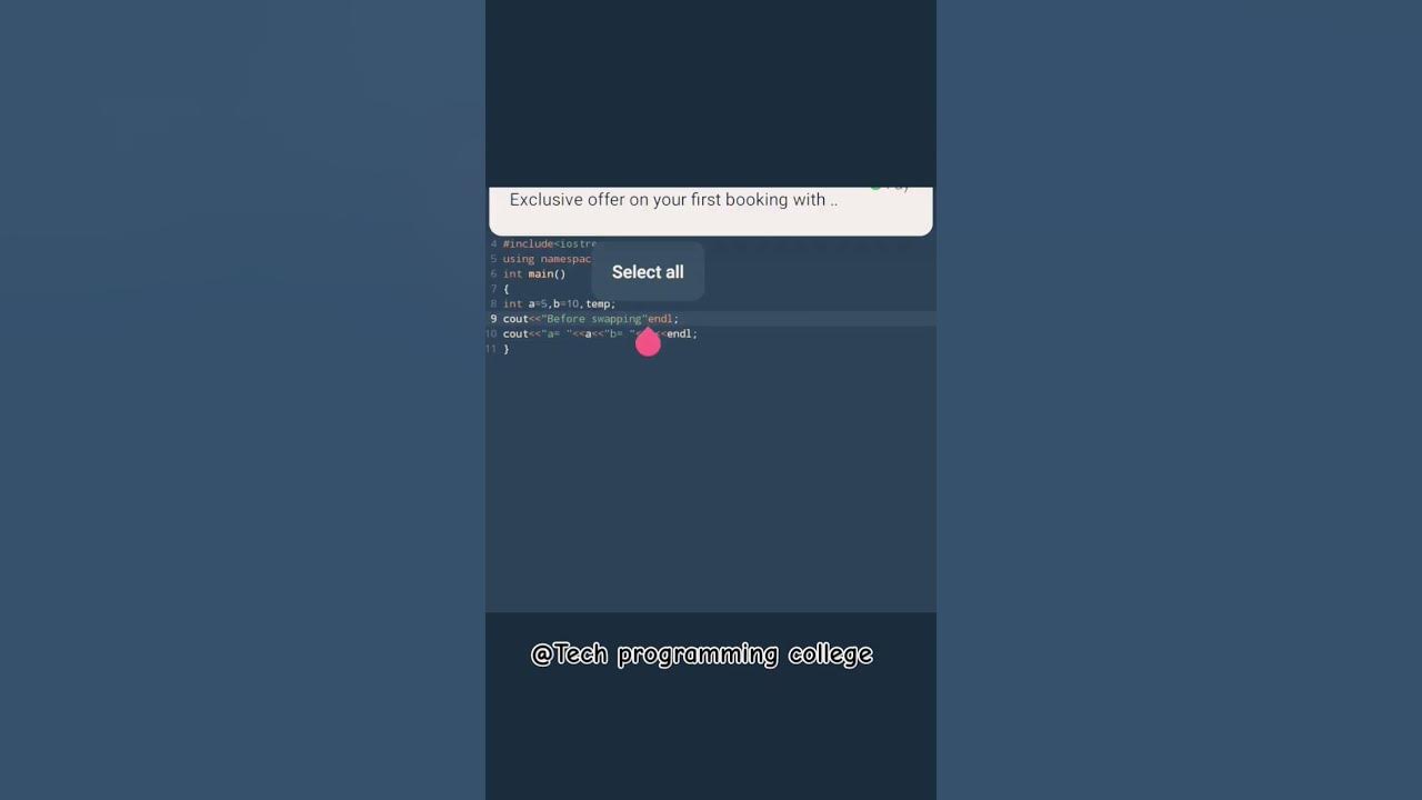 C Programming Swap Two Number Programming Cpp Cppprogramming