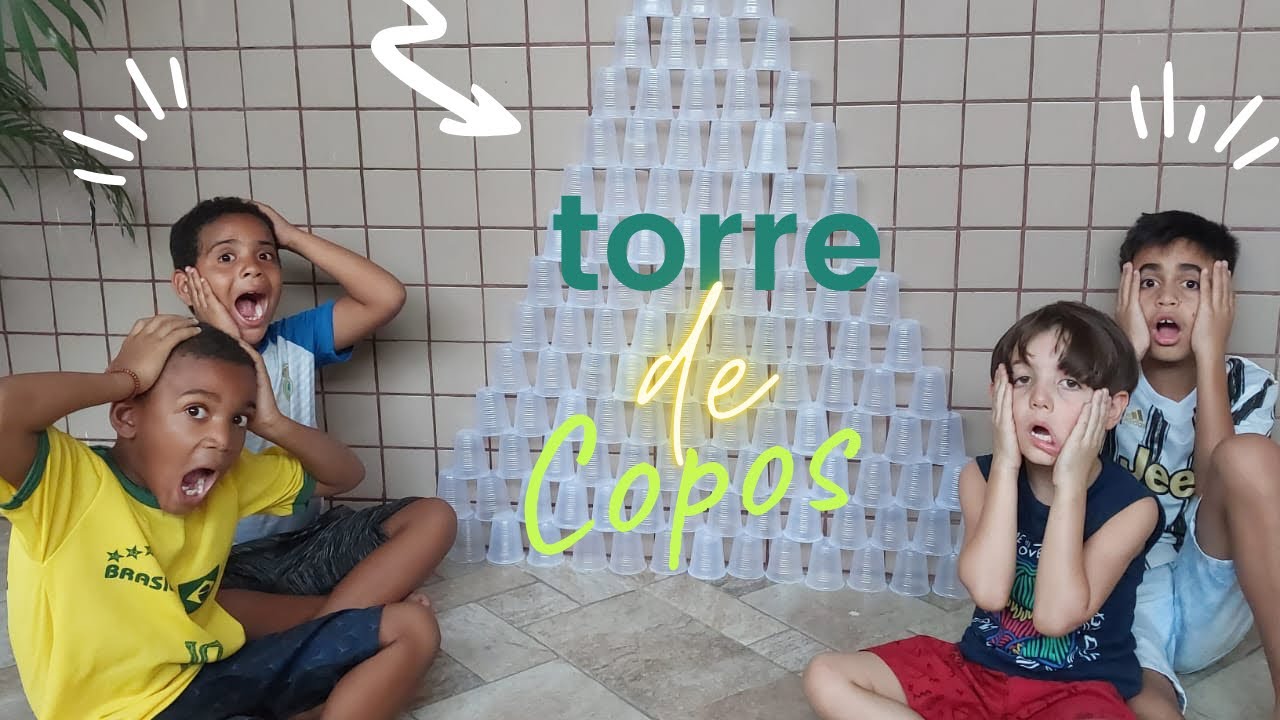 DESAFIO DA TORRE DE COPOS - YouTube