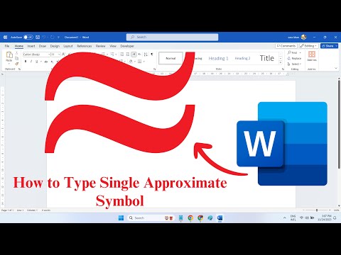 How to Type Single Approximate Symbol | Ways to Type Approximately Equal Symbol (≈) in Word/Excel