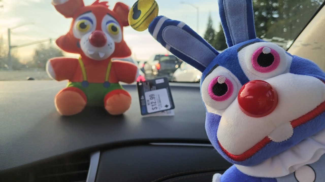 FNAF PLUSHIES!!! I GOT CLOWN BONNIE AND CLOWN FOXY!!! - YouTube