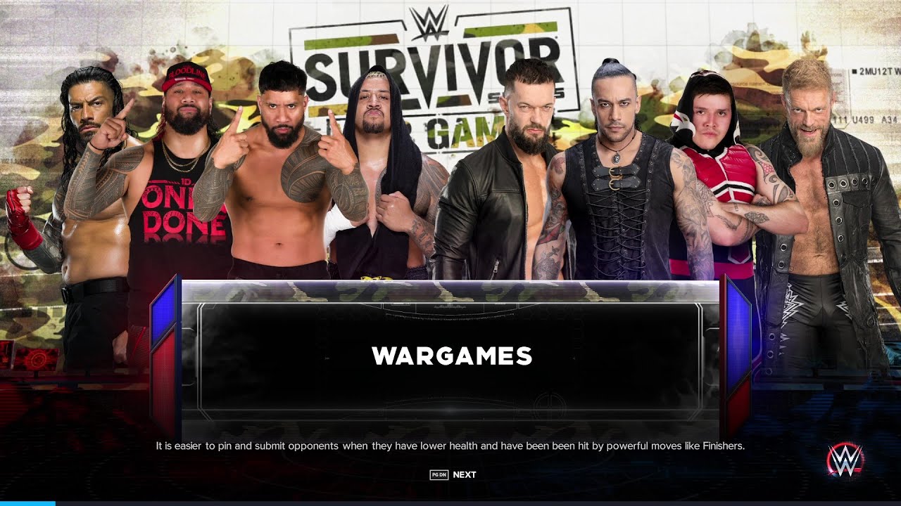 The Bloodline vs The Judgement Day / WAR GAMES Match / WWE 2K23 ...