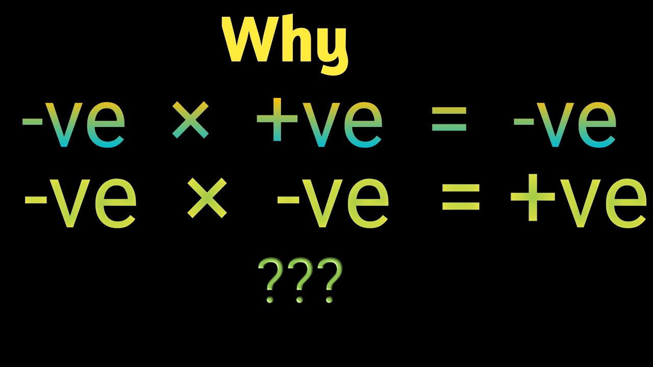 Negative negative postive| Negative into Negative equal to Positive#A ...
