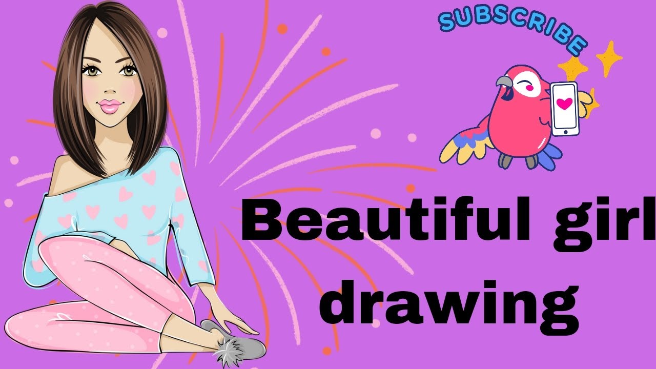 Beautiful girl drawing easy step by step || Easy beautiful girl drawing ...