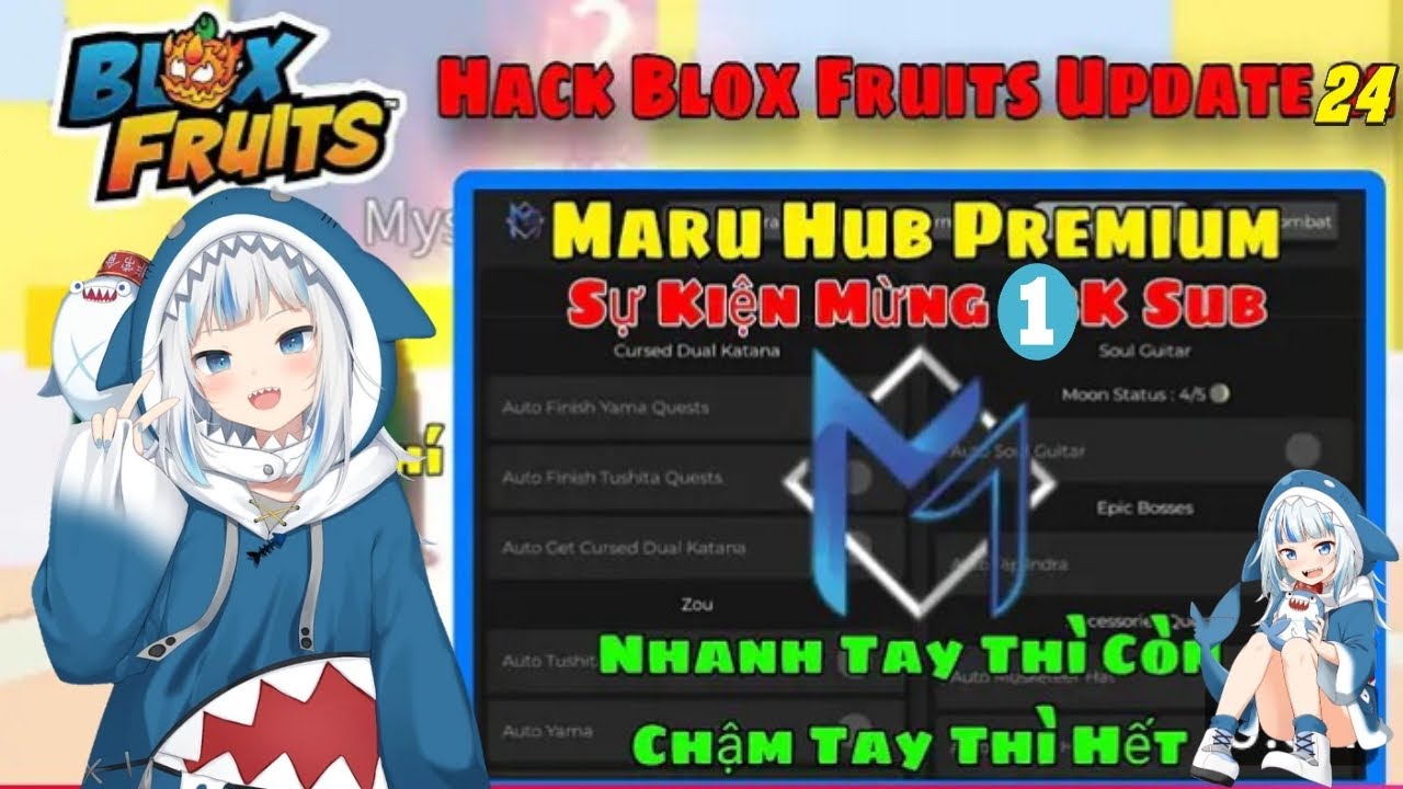 Events Share Script Maru Premium Ăn Mừng 1k Sub | GawrGuraBf - YouTube