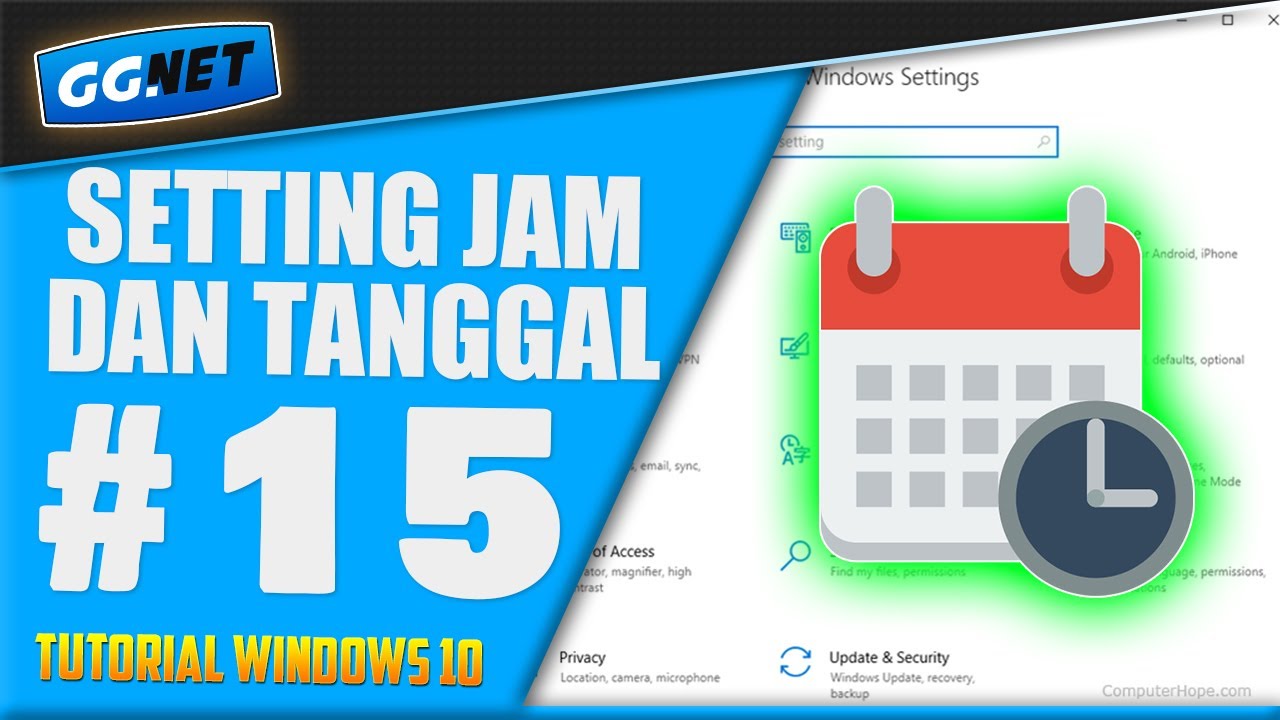 Cara Menampilkan Jam dan Tanggal di Taskbar Windows 10 - YouTube