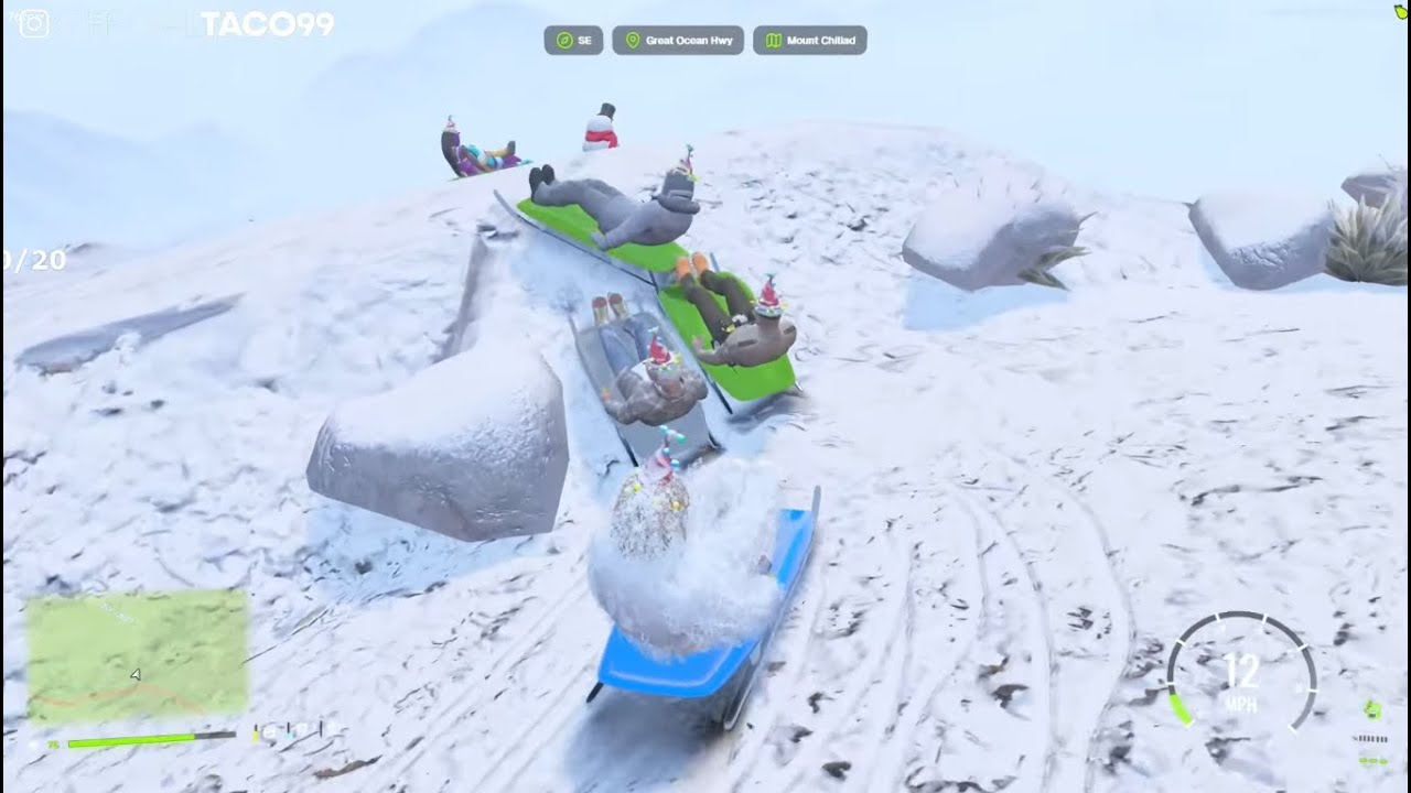Taco races Vinny down Mount Chiliad on Sleds | Prodigy RP | GTA RP | CG ...
