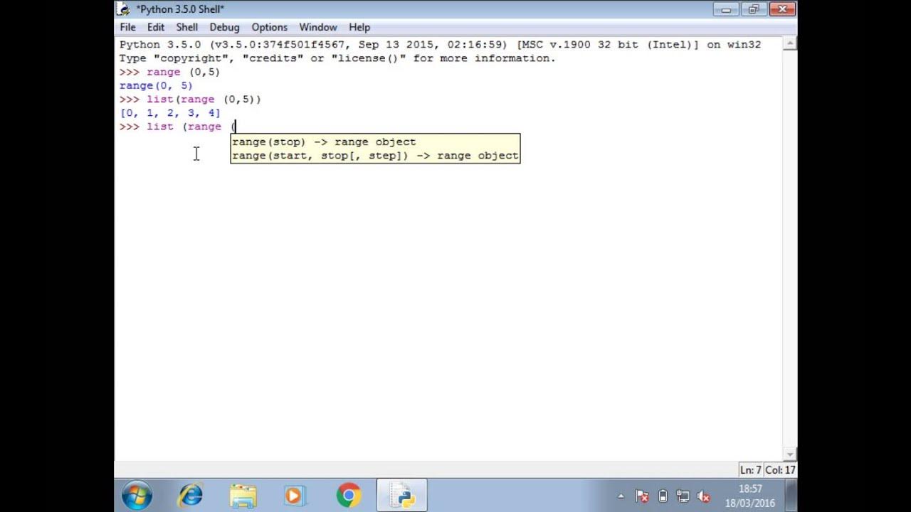 Explanation of the Python range function - YouTube