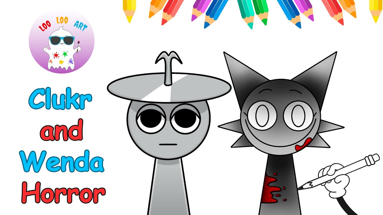 How to Draw Clukr and Wenda Horror from Incredibox Sprunki | Easy Step ...