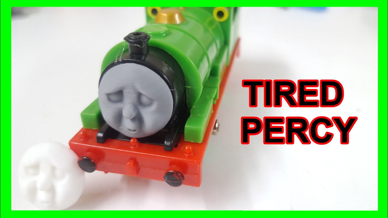 Custom Trackmaster Tired Face Percy Thomas Train - YouTube