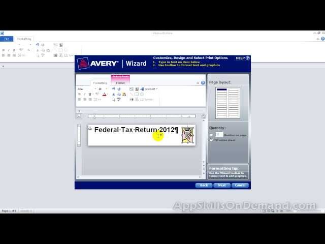 Avery 8166 File Labels