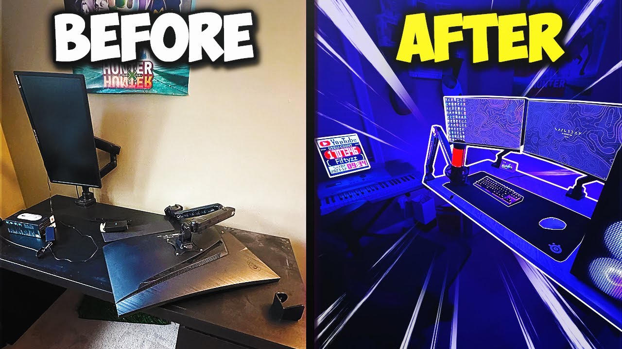 Transforming my Old Messy Room into my Dream Gaming Room! - YouTube